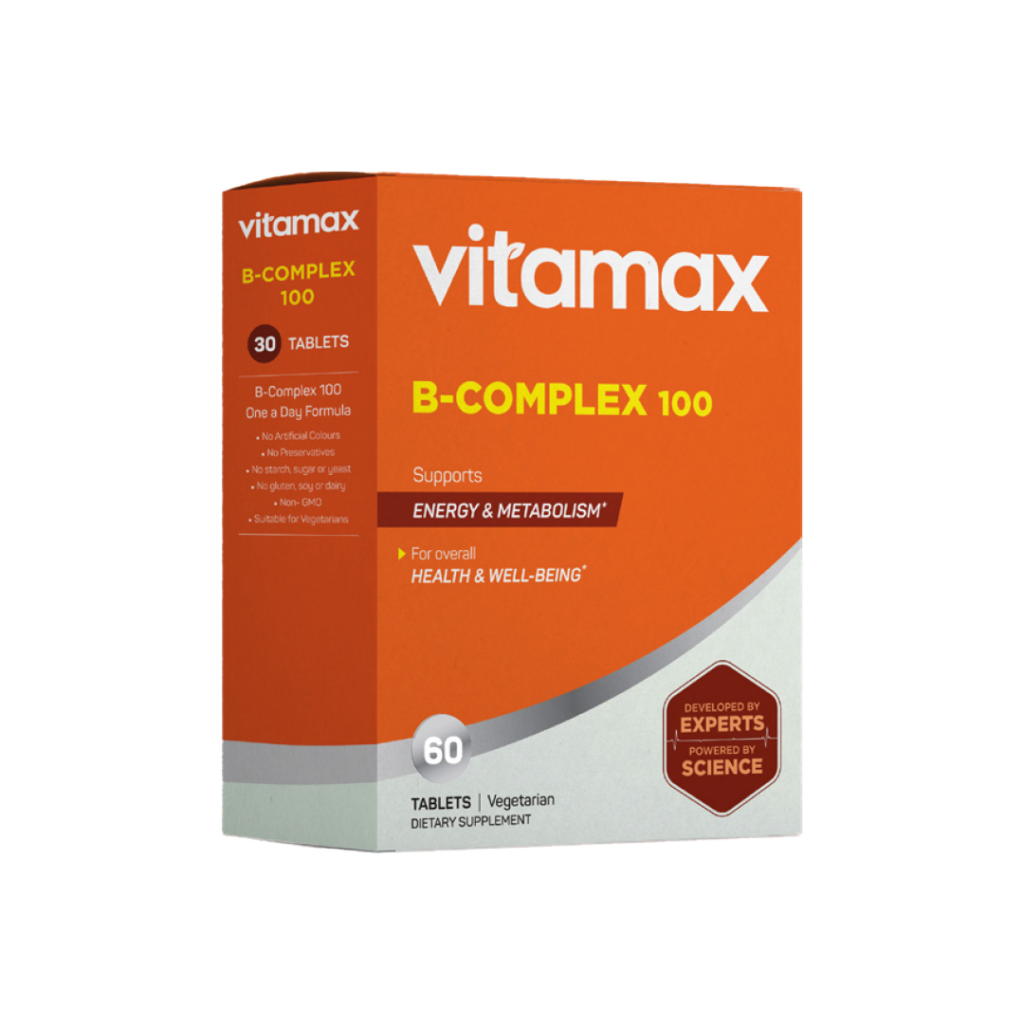 B-Complex 100mg Tab (60s) - Double Strength for Enhanced Vitality